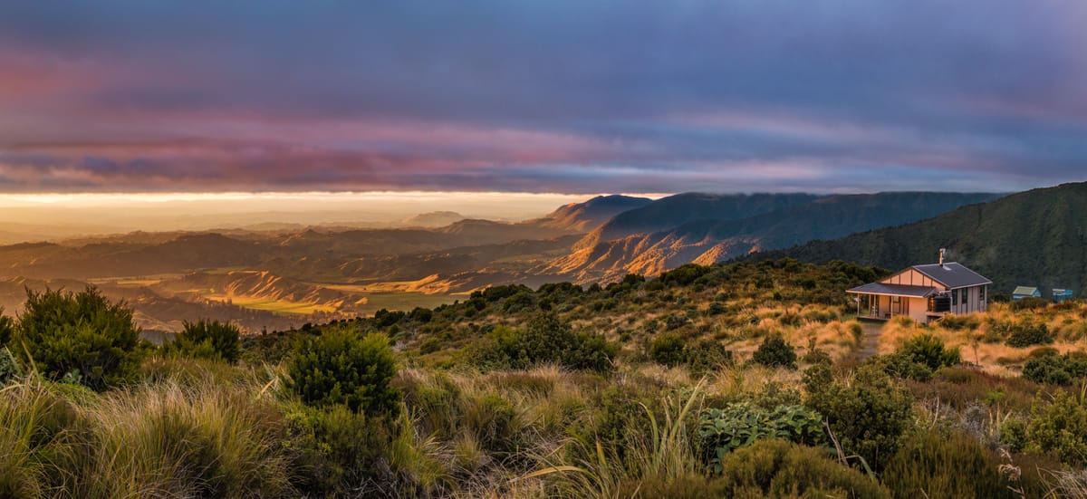Photographic locations worth sweating for: Rangiwahia Hut, Ruahine Ranges